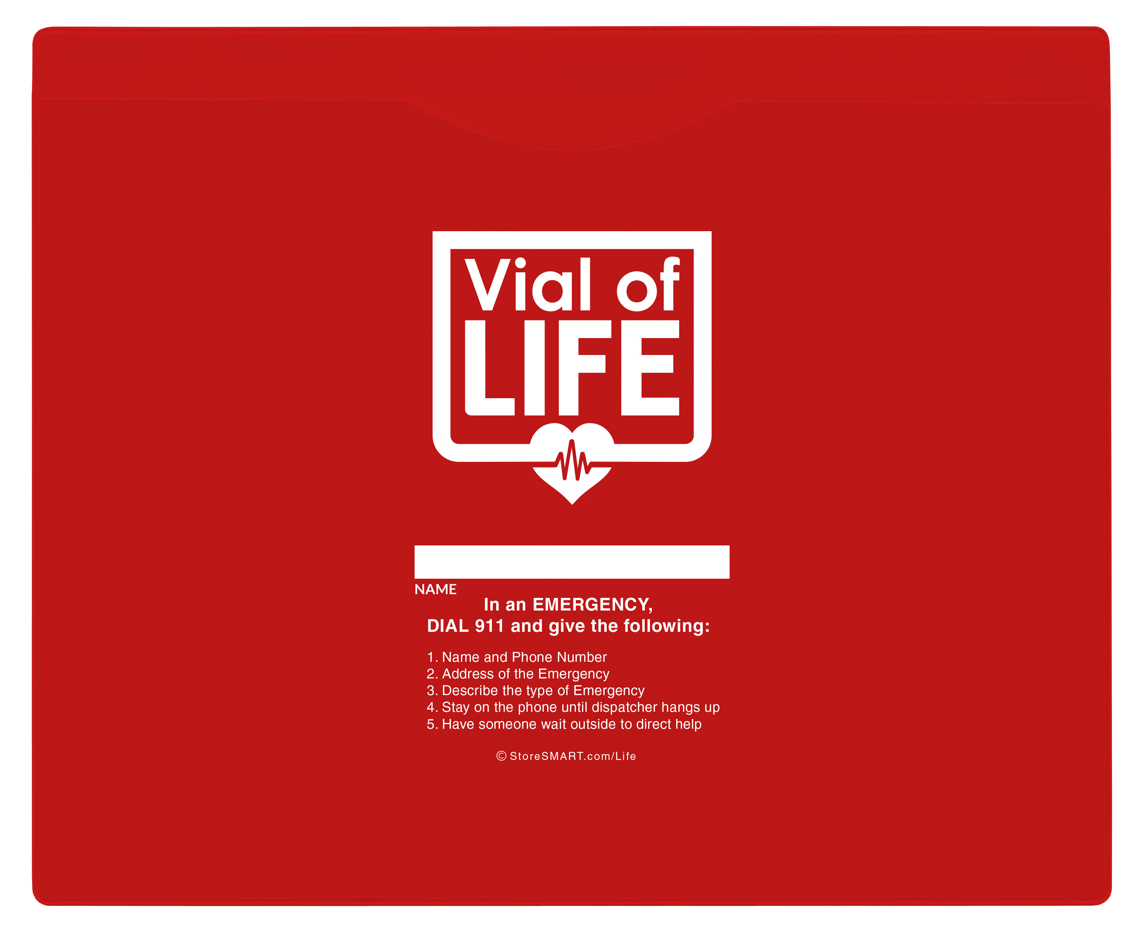 Vial of Life Pro Info Pocket - Letter Size - Magnetic Back: StoreSMART ...