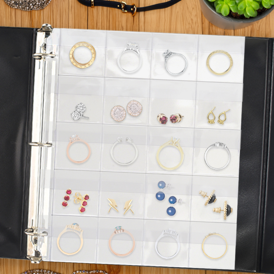 Thin 3 Ring Binder 1/4 Inch StoreSMART® 6-Pocket Clear Vinyl Binder ...