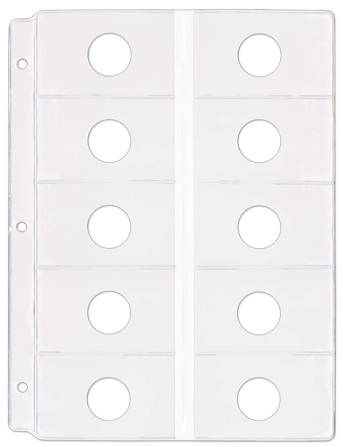 10-Pocket Binder Page with 1" Circle Cut-Outs: StoreSMART - Filing ...