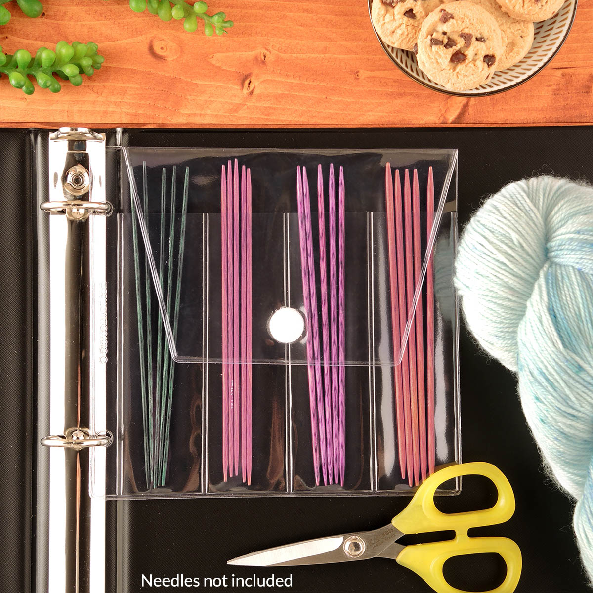 6" Double Pointed Needles Binder Page with Flap and Hook & Loop Closure ...