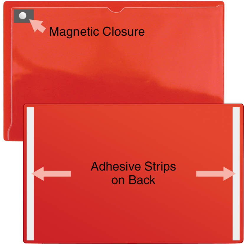 StoreSMART: Magnetic Closure Pocket - Adhesive-Back - 8 ½" x 14" Made ...