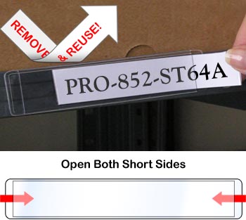 StoreSMART: Remove & Reuse Shelf Label Holder - 1" x 6" - Open both ...